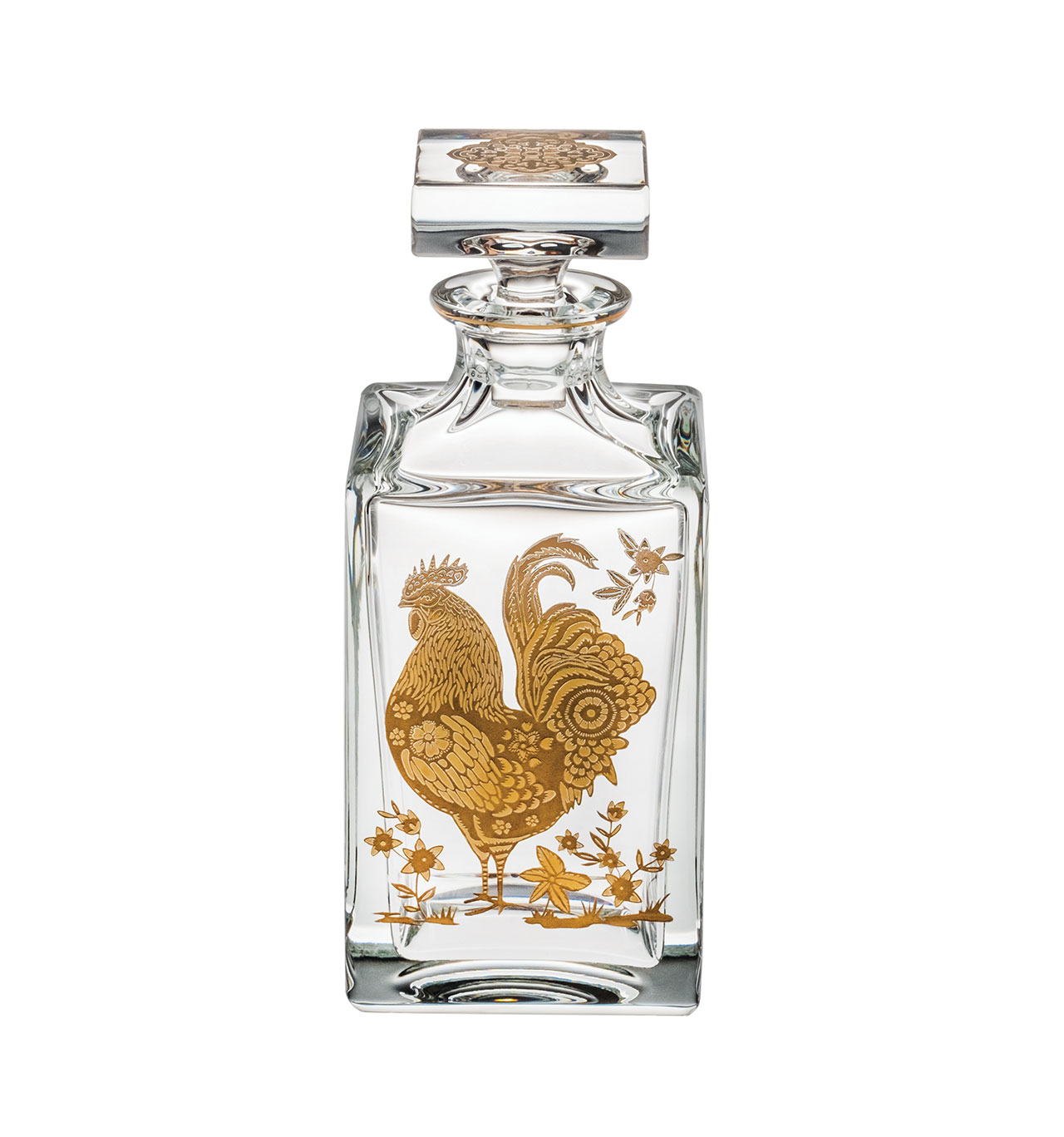 Frasco de Whisky con Oro Gallo Golden | Vista Alegre