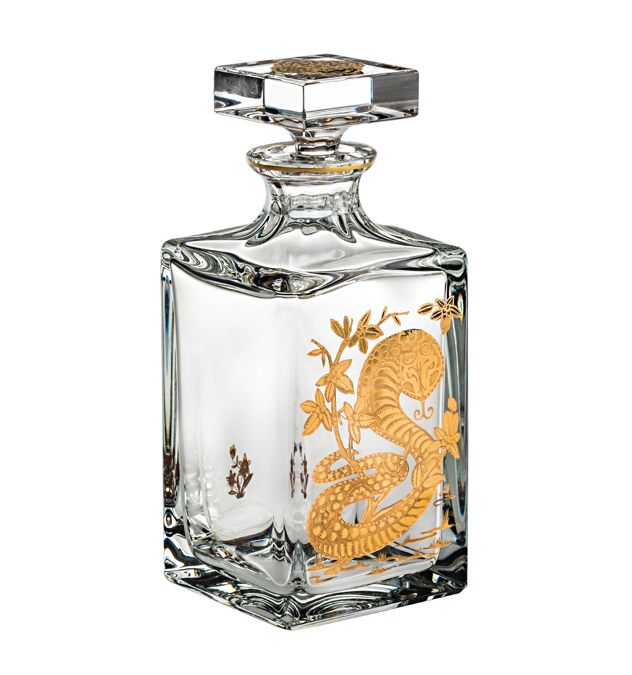 Whisky Decanter with Gold Snake Golden | Vista Alegre
