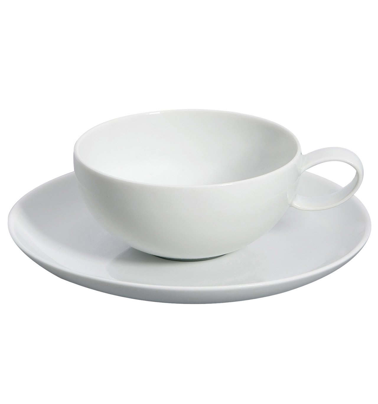 Taza Desayuno c/Platillo Domo White | Vista Alegre